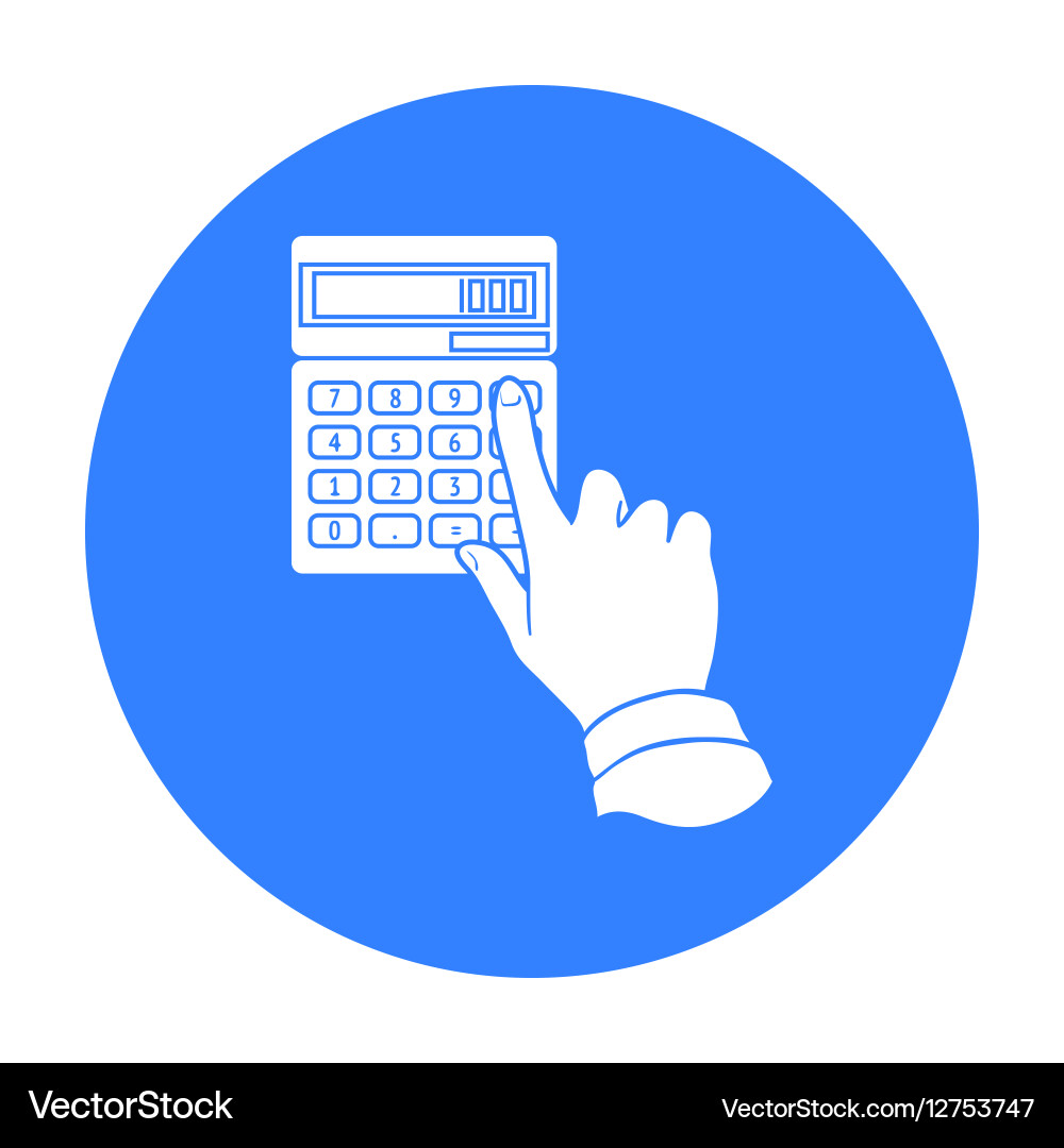 Calculation icon in black style isolated on white Vector Image