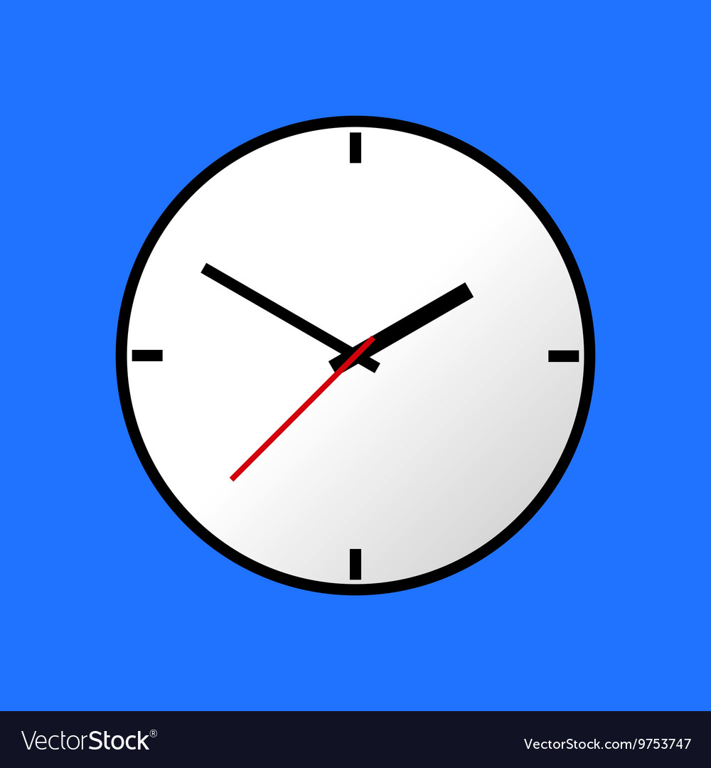 Clock Icon Flat Design Eps10 Royalty Free Vector Image