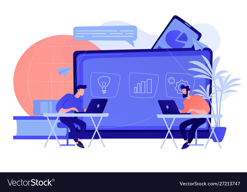 Digital learning concept Royalty Free Vector Image