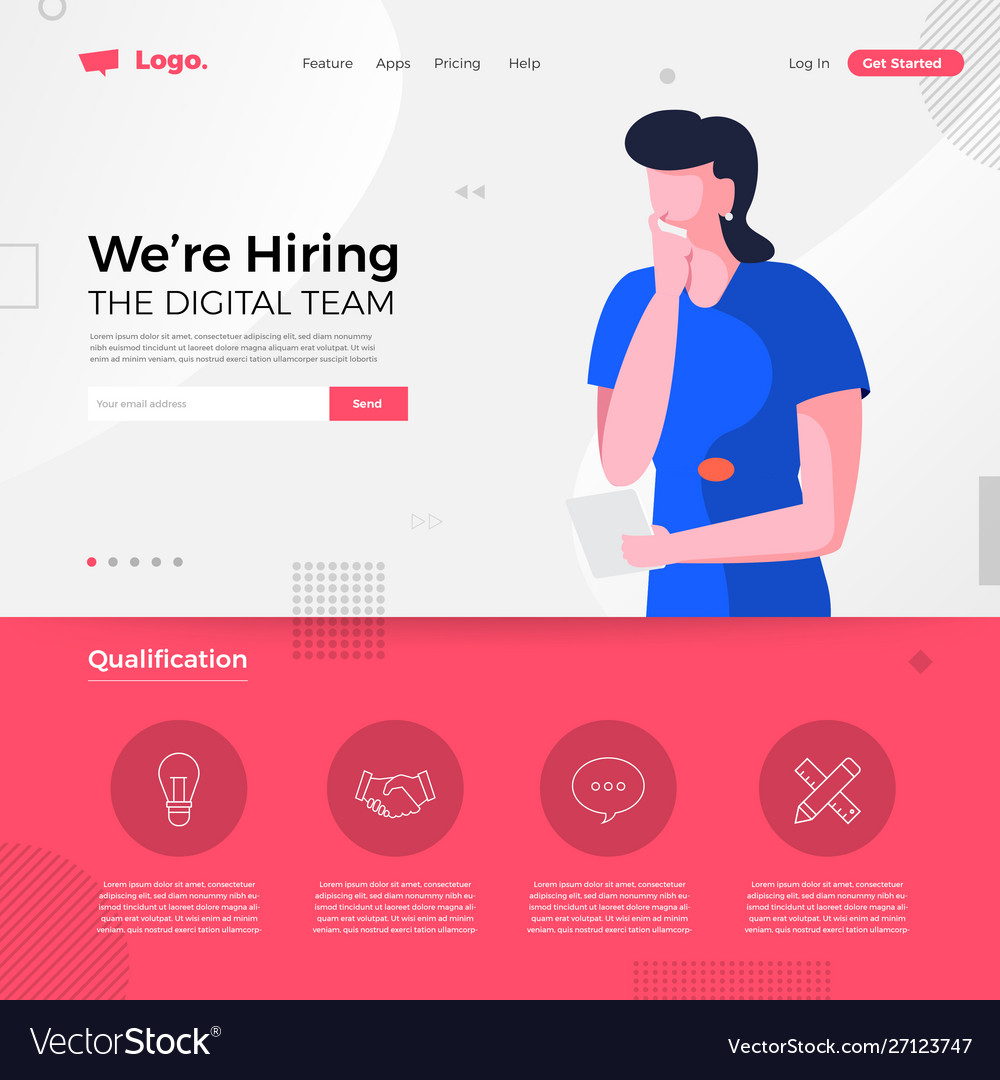 Hiring concept Royalty Free Vector Image - VectorStock