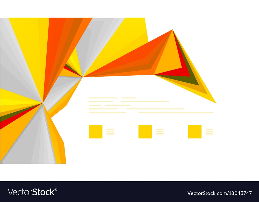 Modern triangle presentation template Royalty Free Vector