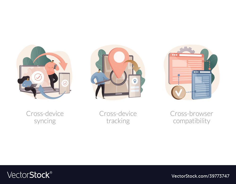 Multi-device compatibility abstract concept Vector Image Multi-device compatibility abstract concept Vector Image