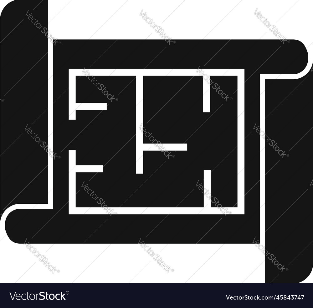 Plan technical document icon simple paper Vector Image