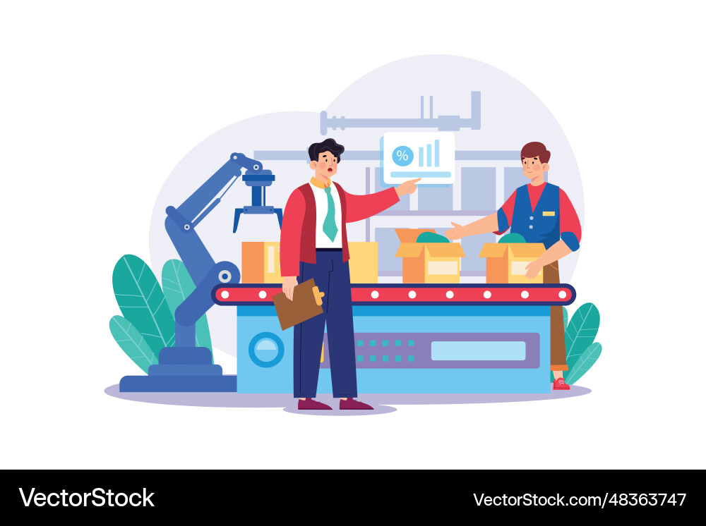 Production monitoring Royalty Free Vector Image