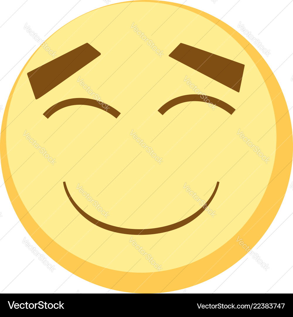 Yellow emoji icon for app game ui or web design Vector Image