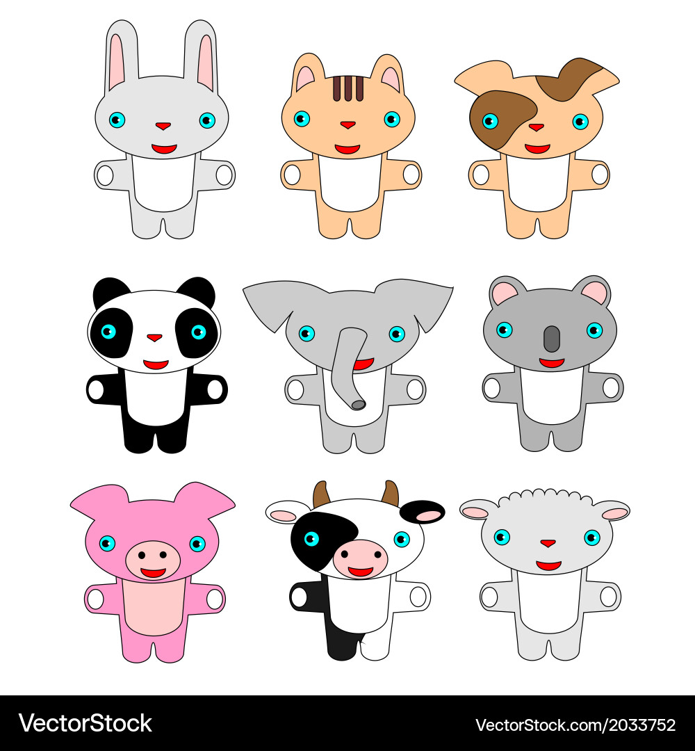 Animals pets cartoon Royalty Free Vector Image