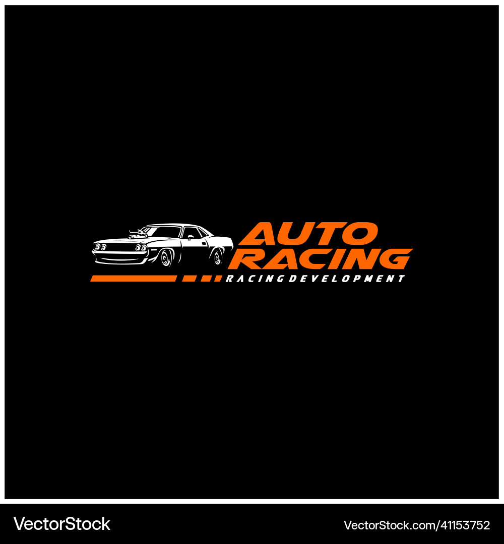 Auto car logo concept in black background Vector Image