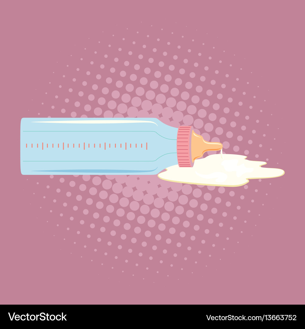 Baby feed bottle with baby formula Royalty Free Vector Image
