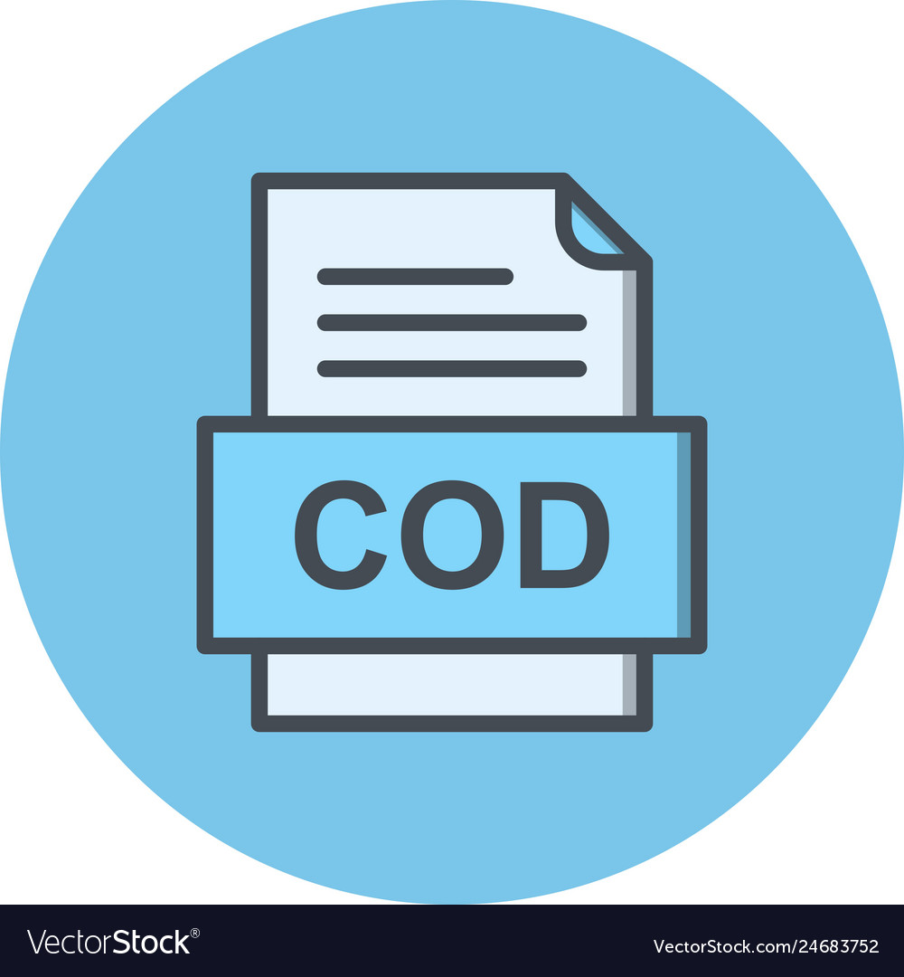 Cod file document icon Royalty Free Vector Image