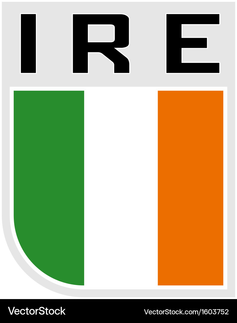 Flag of ireland icon Royalty Free Vector Image