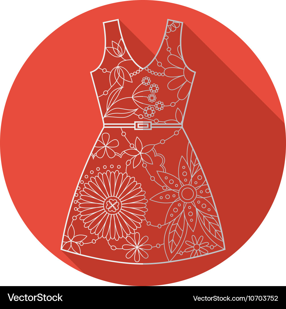 Flat icon of dress Royalty Free Vector Image - VectorStock