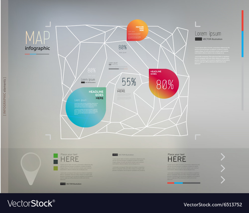 Geometric inforgraphic elements Royalty Free Vector Image