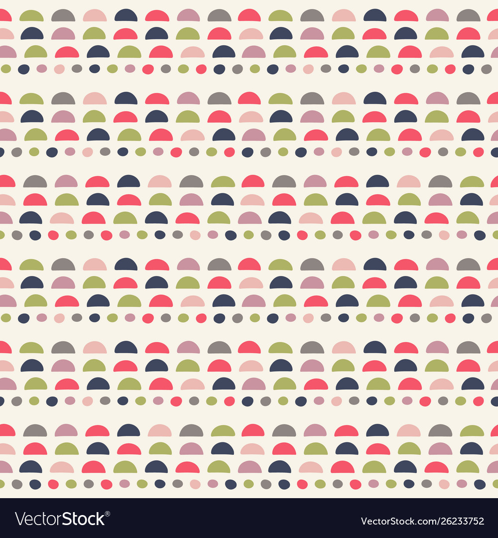 Geometric repeat pattern hand drawn semi Vector Image