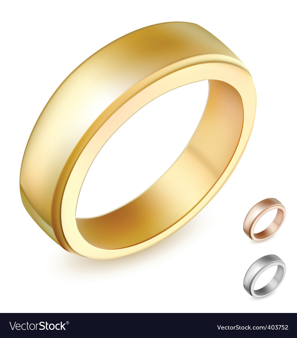 Gold ring Royalty Free Vector Image - VectorStock