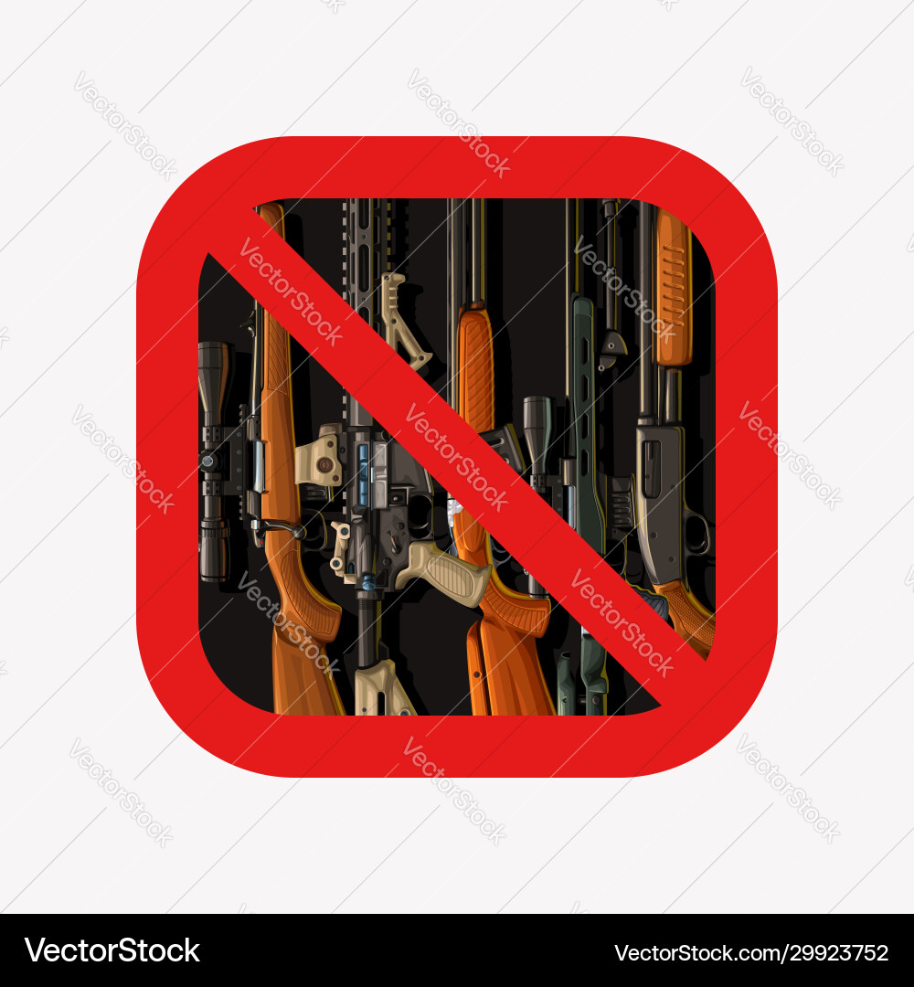 Group assault weapons no sign Royalty Free Vector Image