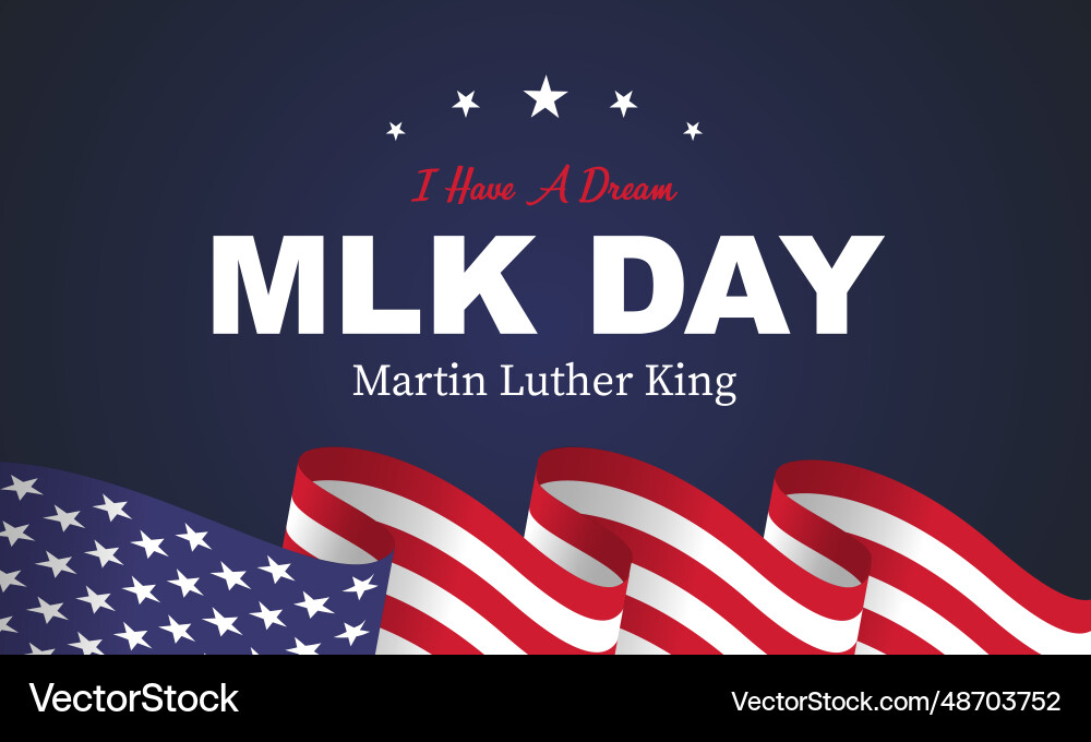 Martin luther king jr day mlk third monday Vector Image