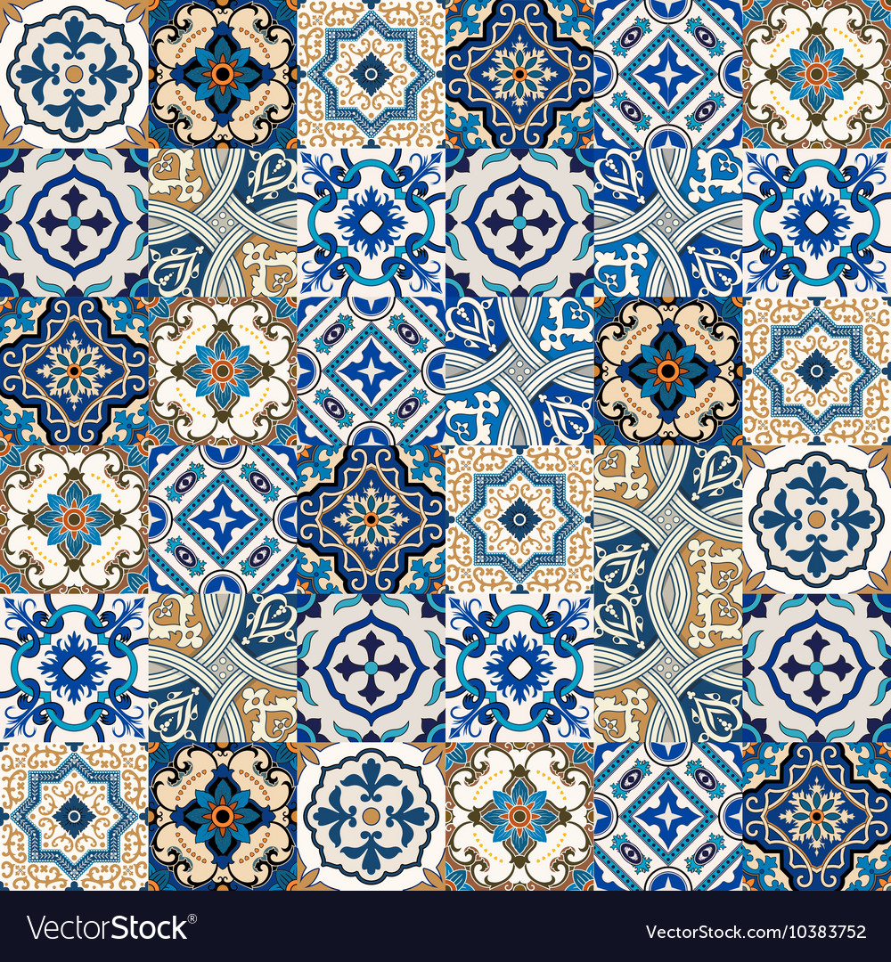 Mega Gorgeous seamless patchwork pattern from Vector Image