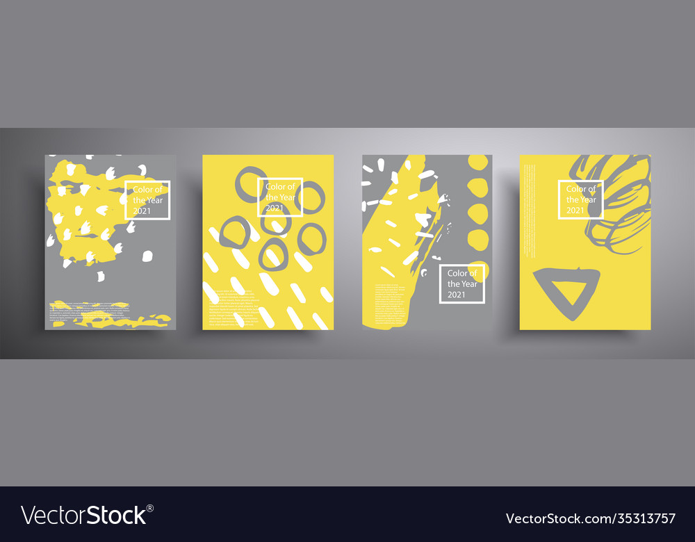 Abstract banner set four creative minimalistic Vector Image