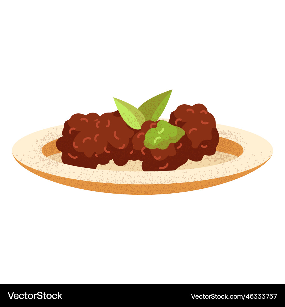 Arabic food falafel Royalty Free Vector Image - VectorStock
