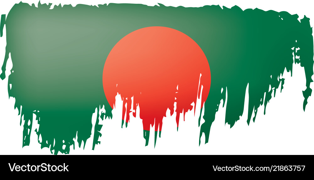 Bangladesh flag on a white Royalty Free Vector Image