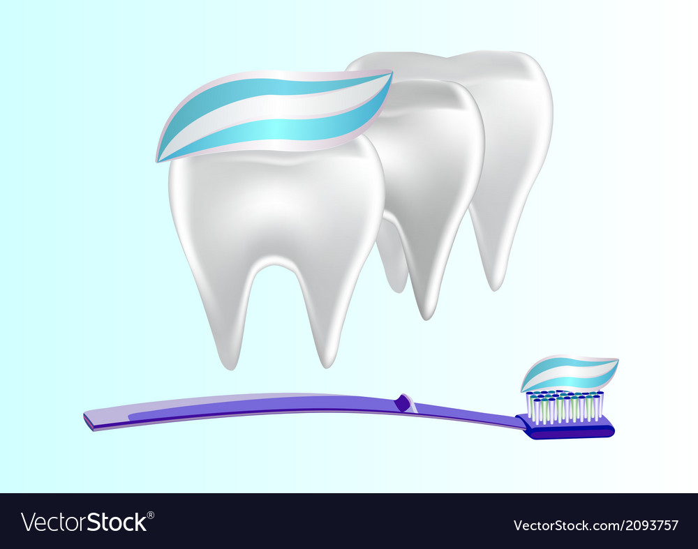 Banner toothpaste teeth Royalty Free Vector Image