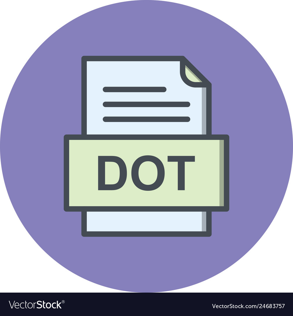 Dot file document icon Royalty Free Vector Image