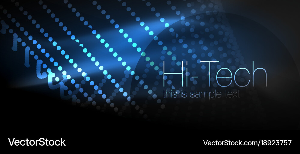 Hi-tech futuristic techno background neon shapes Vector Image