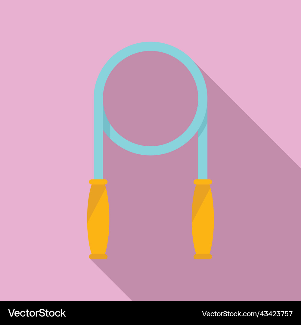 Jump rope icon flat sport school Royalty Free Vector Image