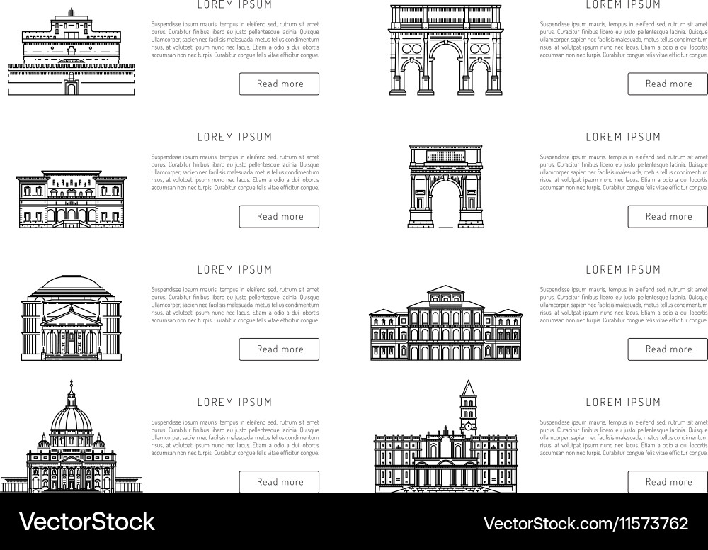 Building of rome Royalty Free Vector Image - VectorStock