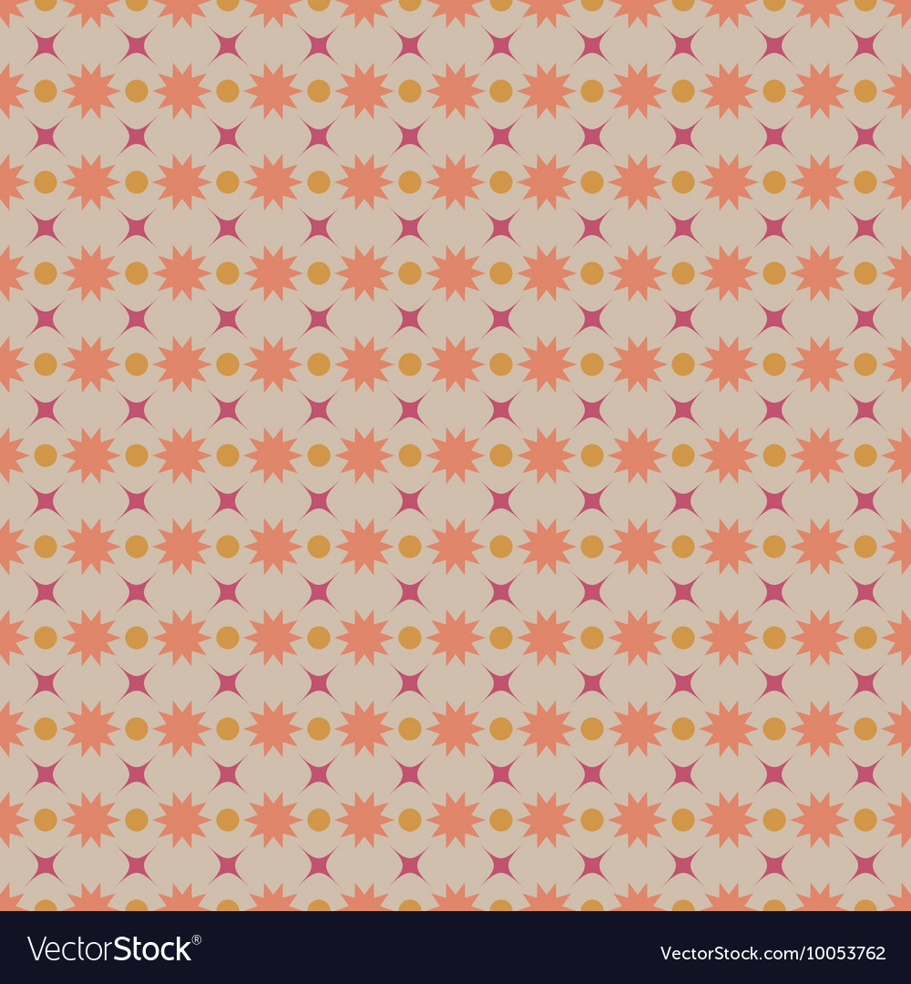Circle and star pastel seamless pattern Royalty Free Vector
