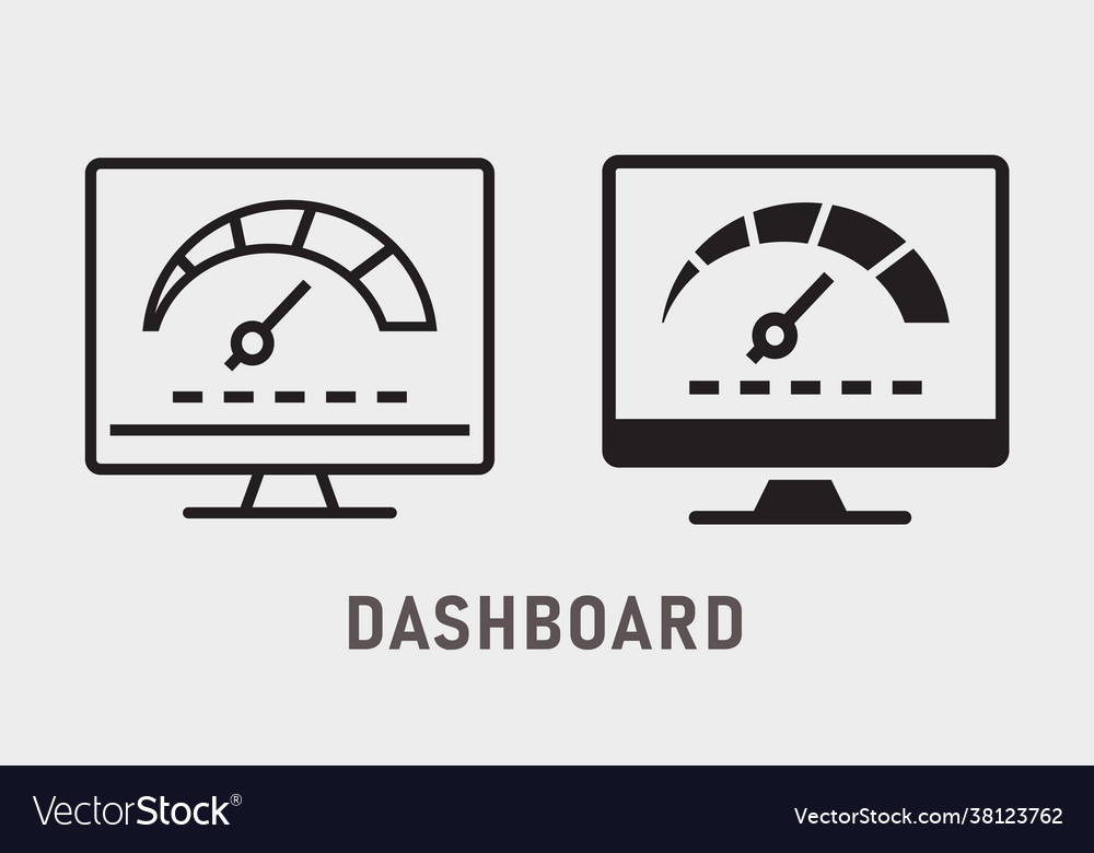 Dashboarding visualization icon on white Vector Image
