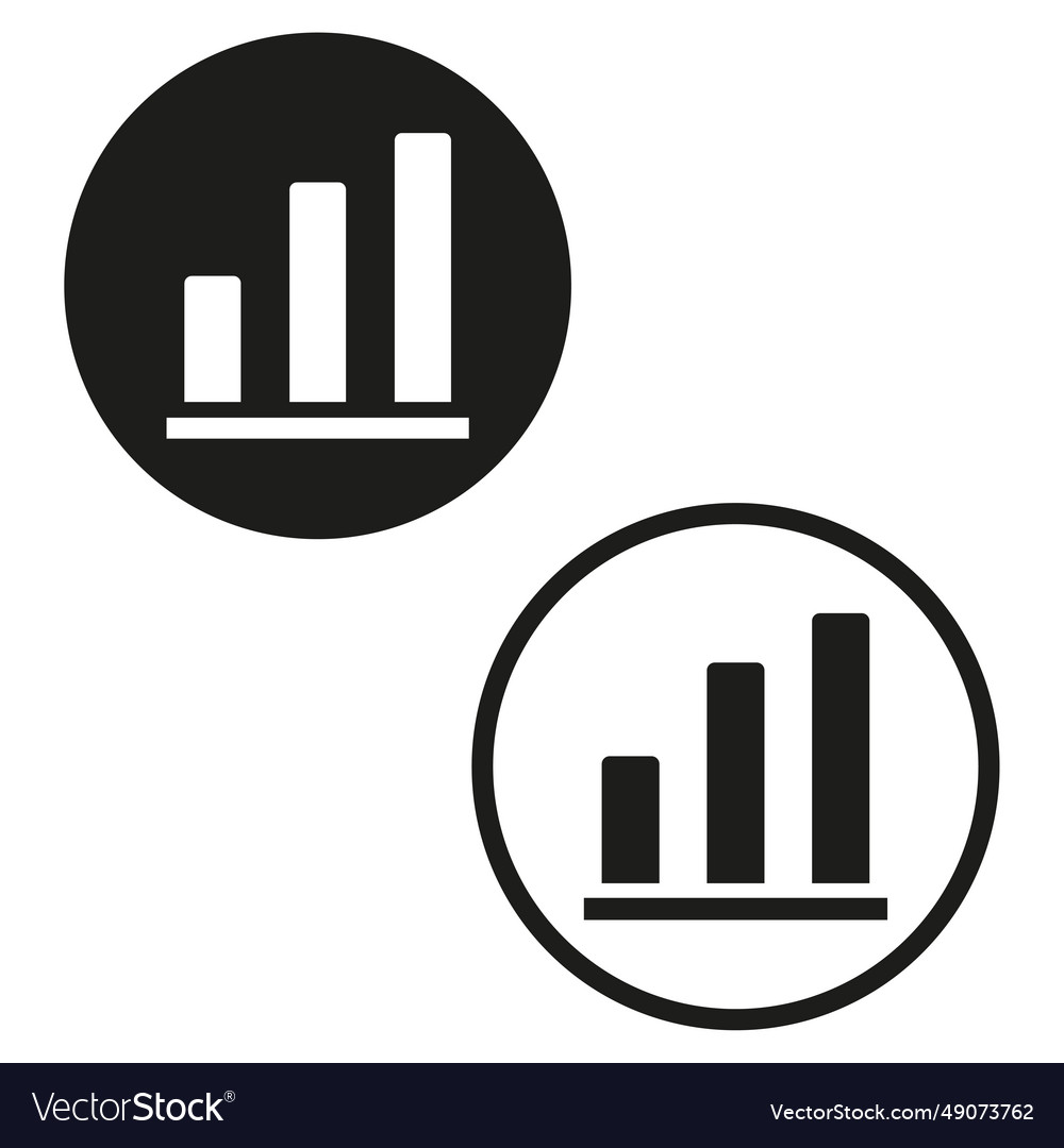 Graph icon increase chart Royalty Free Vector Image