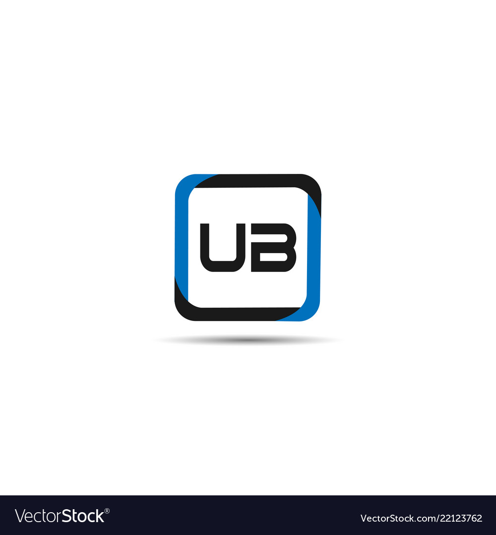 Initial letter ub logo template design Royalty Free Vector