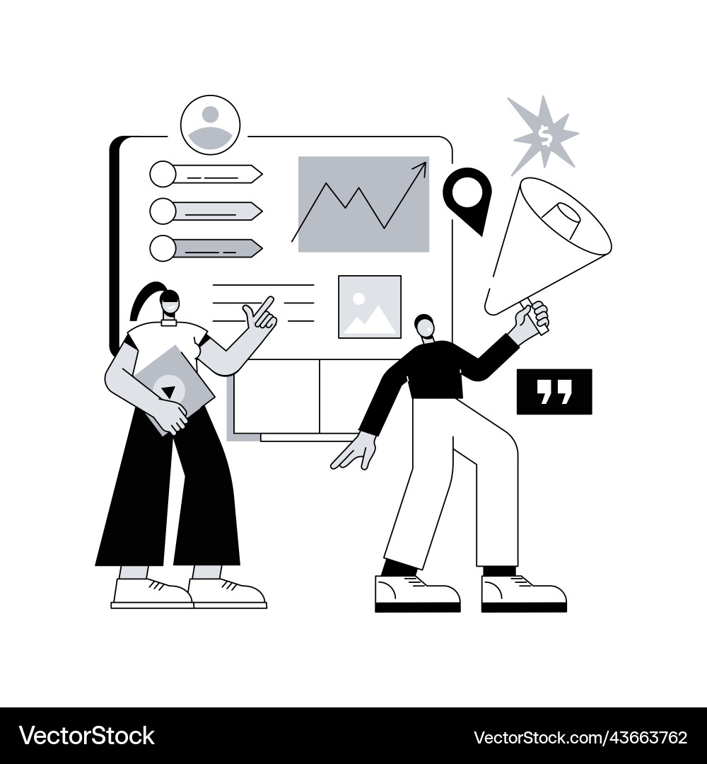 Marketing campaign management abstract concept Vector Image