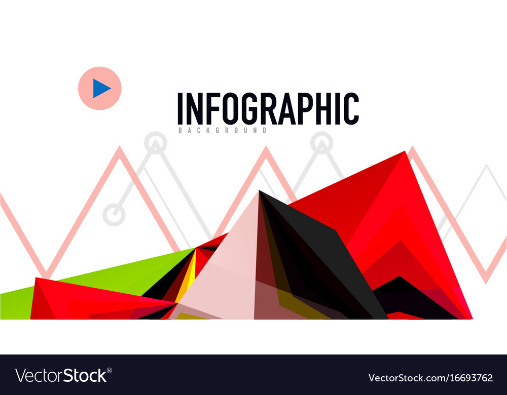 Modern triangle presentation template Royalty Free Vector