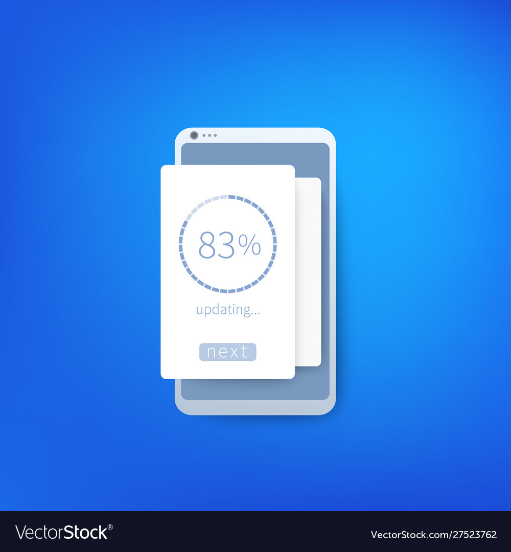 Progress screen mobile interface Royalty Free Vector Image