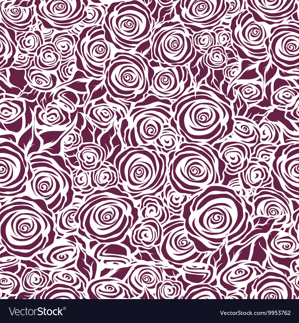 Rose pattern Royalty Free Vector Image - VectorStock