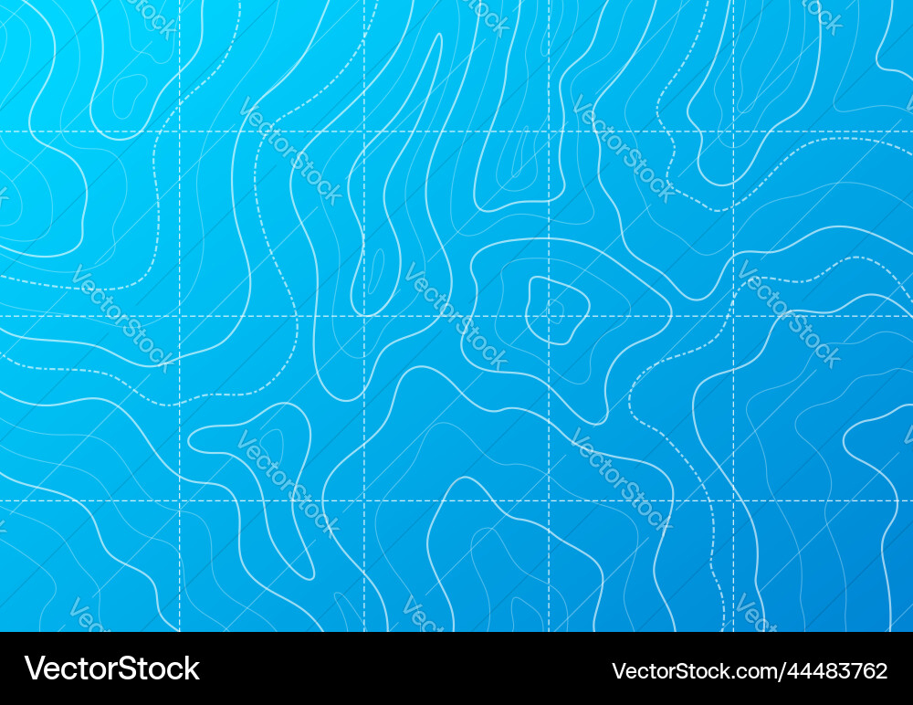Sea or ocean line contour topographic map Vector Image