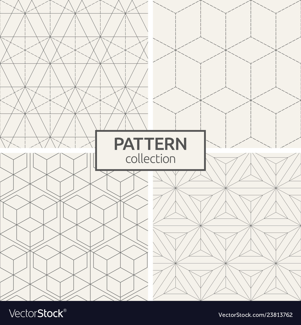 Set of four seamless patterns Royalty Free Vector Image