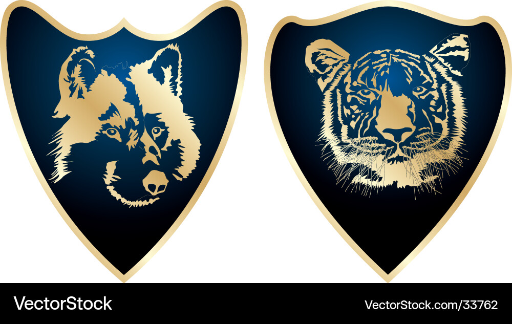 Shield elements Royalty Free Vector Image - VectorStock