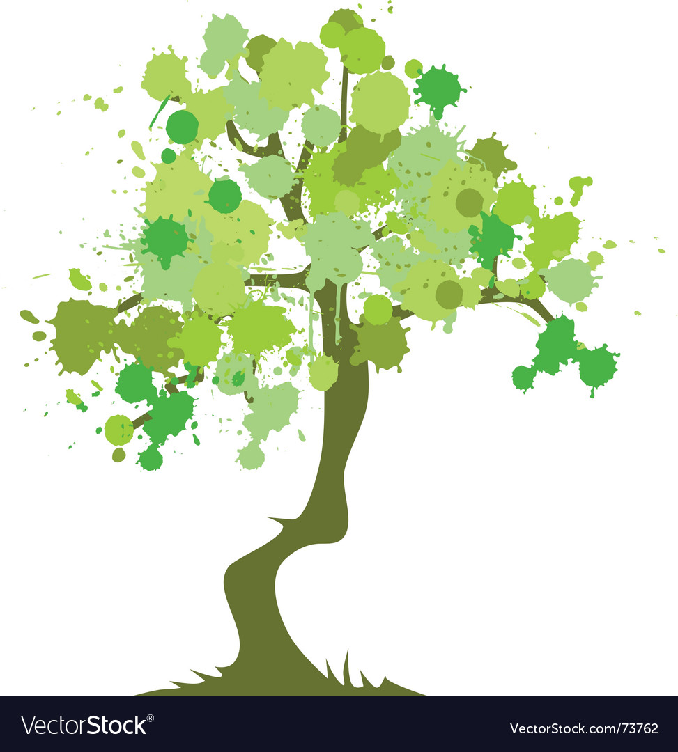 Splatters on tree Royalty Free Vector Image - VectorStock