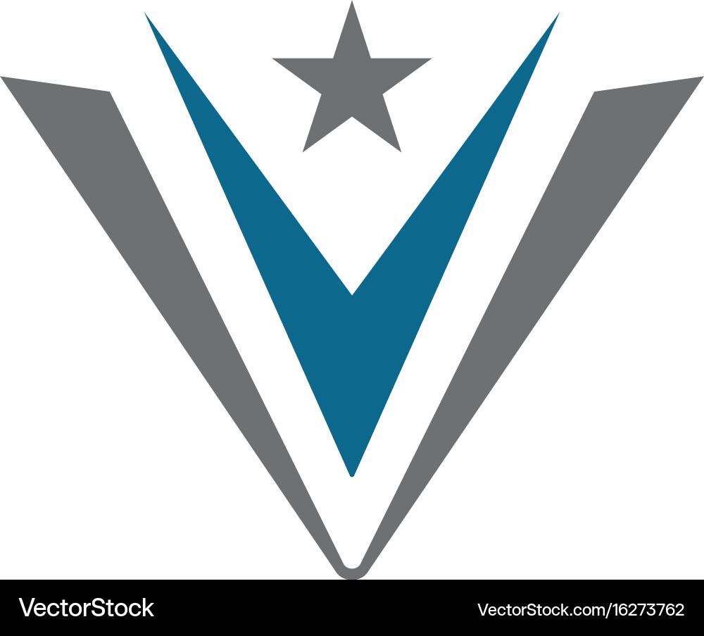 V letter logo business template icon Royalty Free Vector