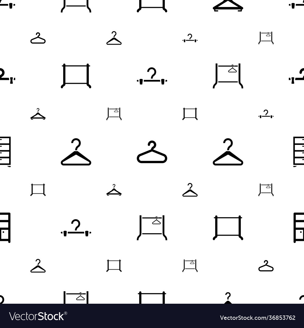 Wardrobe Icons Pattern Seamless White Background Vector Image