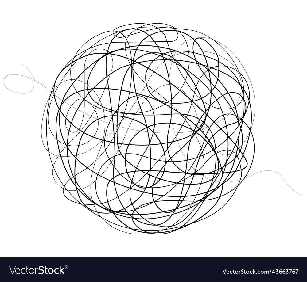 A confusing thought doodle doubt Royalty Free Vector Image