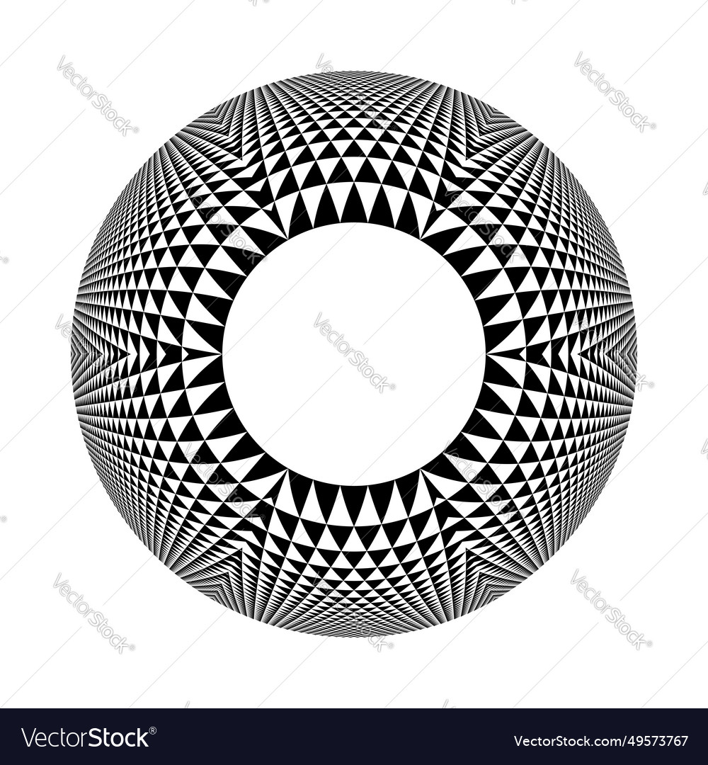 Circle spherical pattern Royalty Free Vector Image