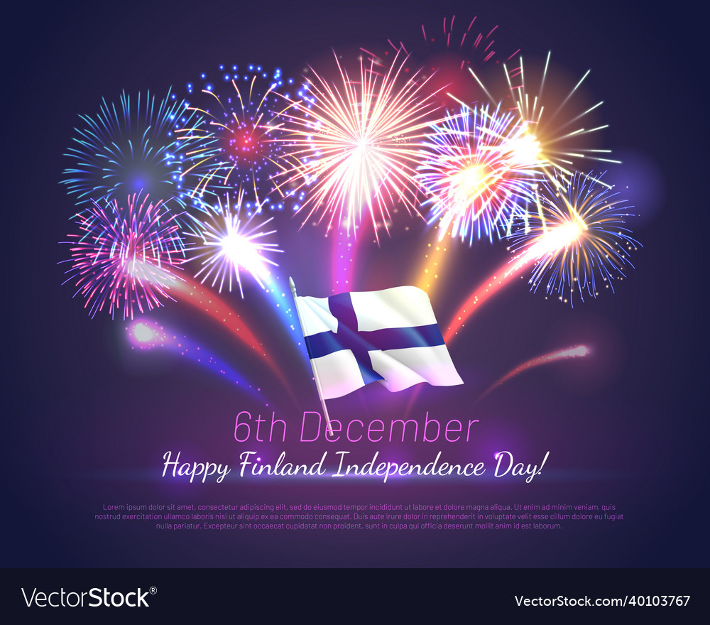 Finland happy independence day festive banner Vector Image