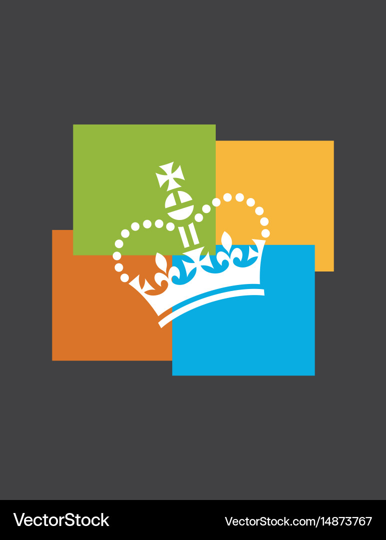 Funky crown logo Royalty Free Vector Image - VectorStock