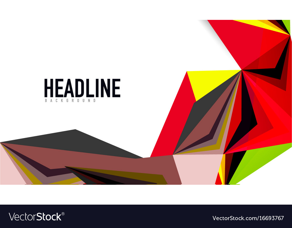Modern triangle presentation template Royalty Free Vector
