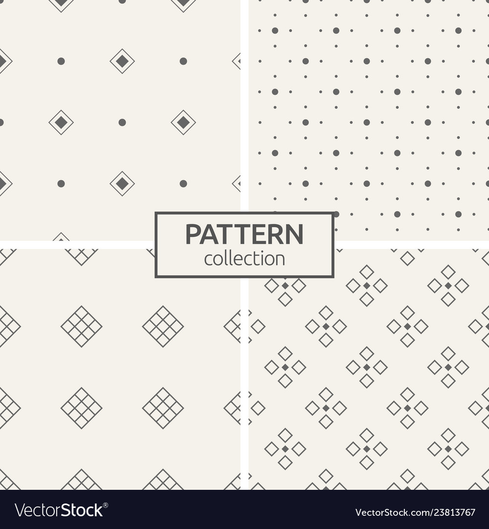 Set of four seamless patterns Royalty Free Vector Image