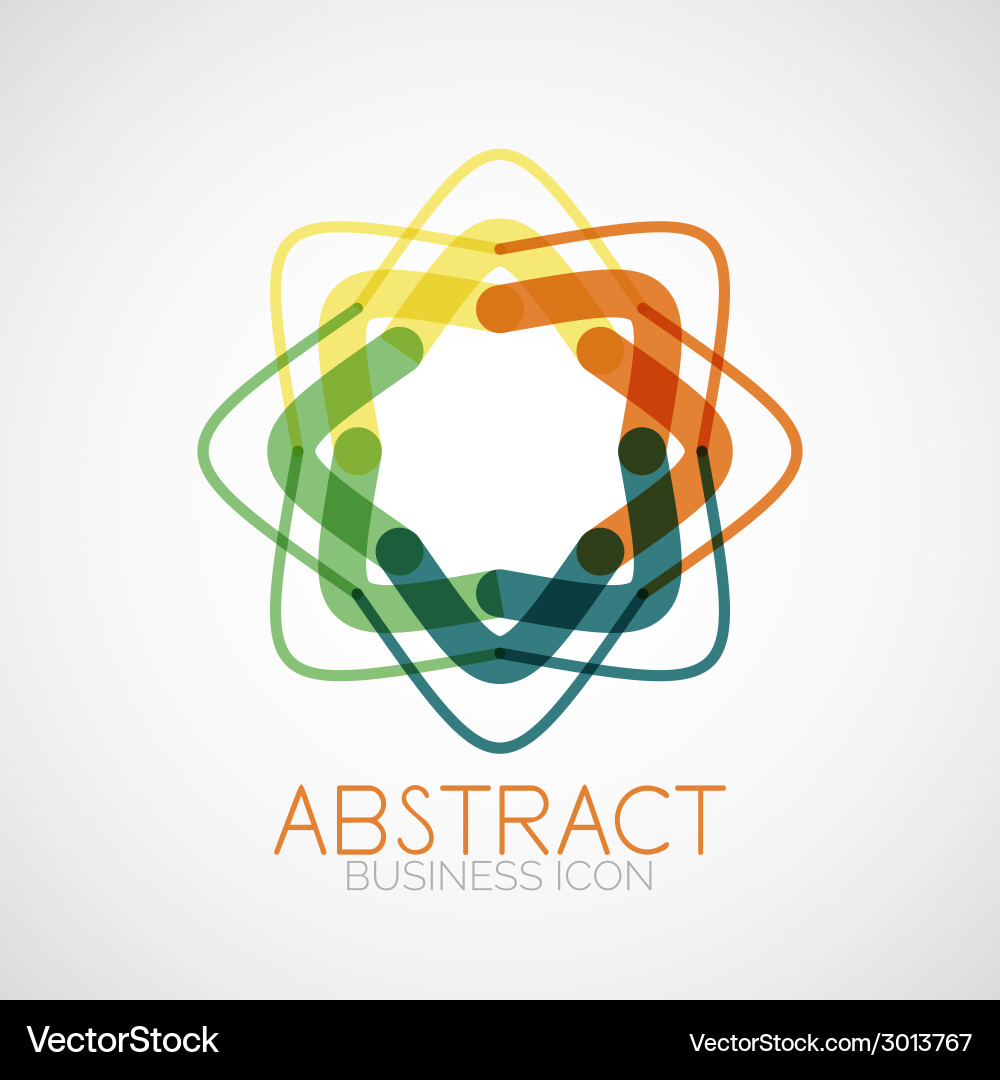 Symmetric abstract geometric shape Royalty Free Vector Image